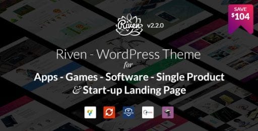 Riven – App, Game, Single Product Landing Page • GNU Elements